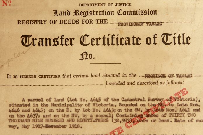 What Is The Certificate Of Land Ownership In The Philippines 